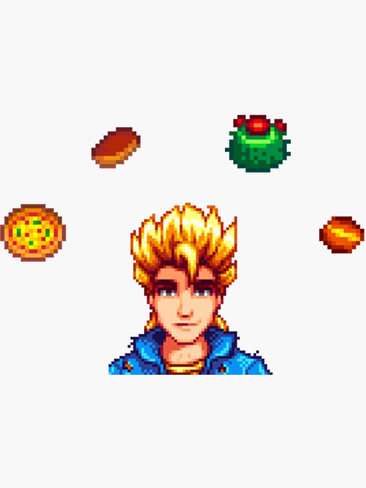 "Stardew Valley Pixel Art - Sam" Sticker for Sale by simstock | Redbubble