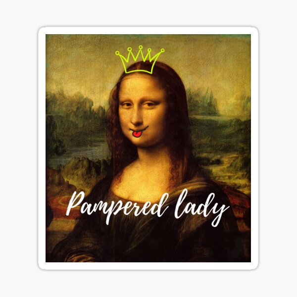 "Pampered Lady Mona Smile Lisa Leonardo Da Vinci Giocondo funny neon ...