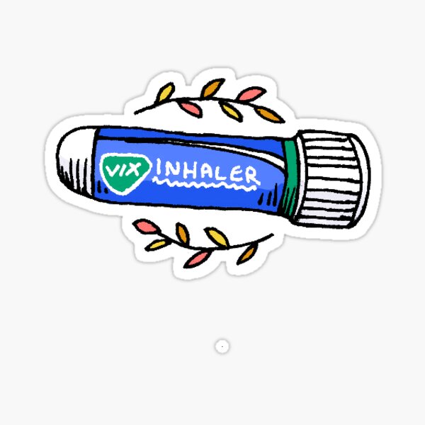"VICKS Inhaler sticker (if u know u know)" Sticker for Sale by SAARA138 ...