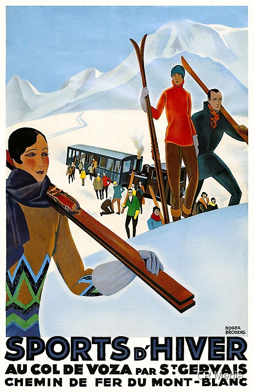 "France Sports d'Hiver Vintage Travel Poster Restored" by ...