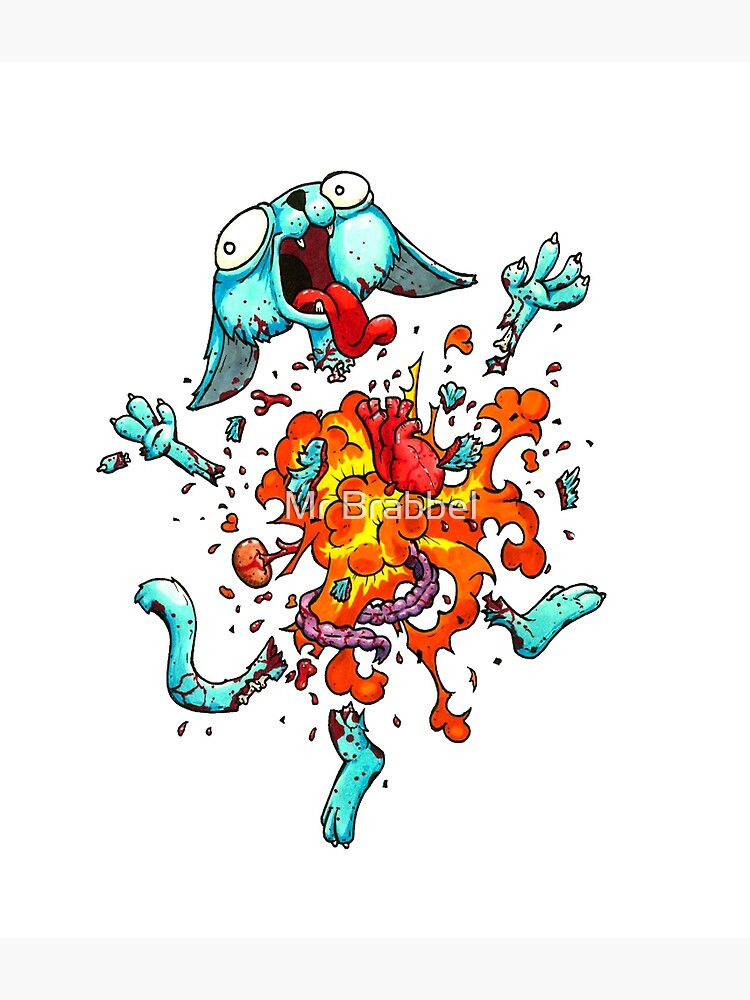"Exploding Cat" Poster for Sale by Mr Brabbel | Redbubble