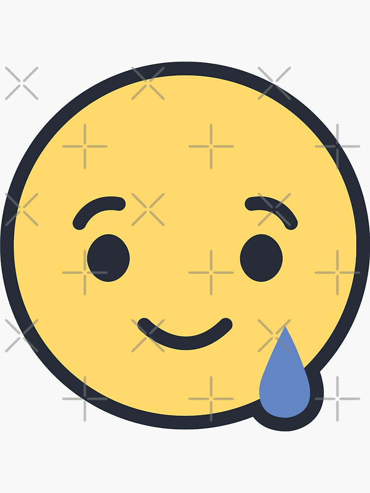 "Happy Sad React" Sticker by alexhart41 | Redbubble