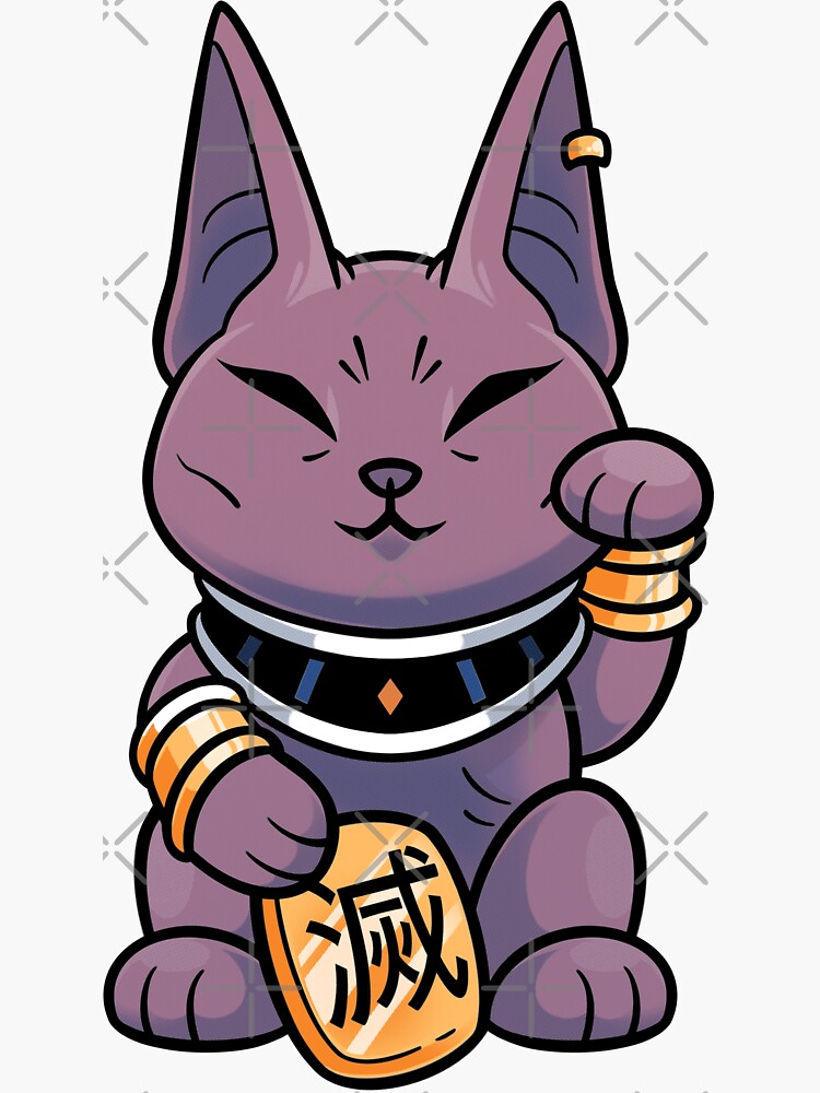 "Lucky Beerus" Sticker for Sale by menteymenta | Redbubble