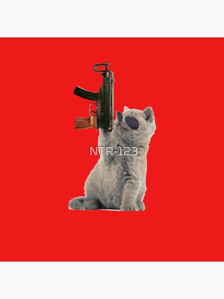 Cat With Gun Wallpaper
