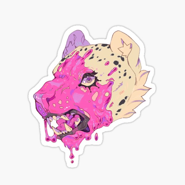 "Bloody Leopard - Pink Version" Sticker by Leurz | Redbubble