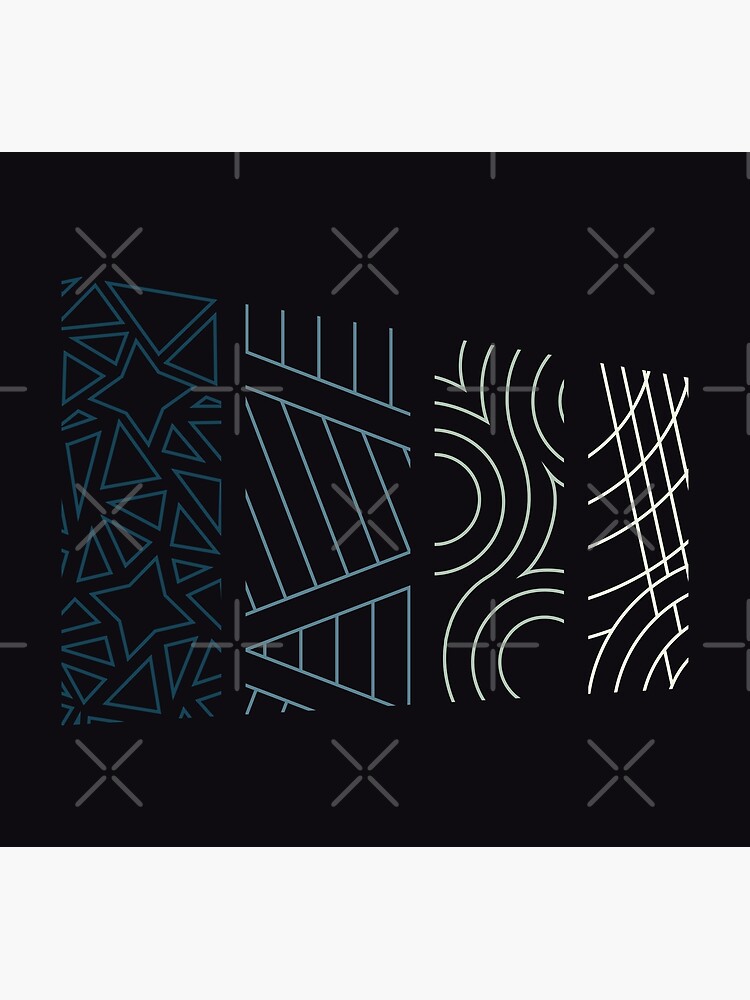 "Linear Patterns in Geometric Shapes" Art Print for Sale by Gavirlas ...