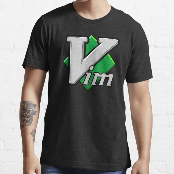 "Vim Official Logo (Black background)" T-shirt for Sale by hellkni9ht ...