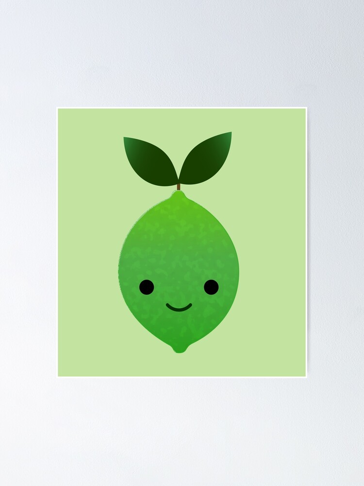 "Cute Kawaii Lime" Poster for Sale by Eggtooth | Redbubble