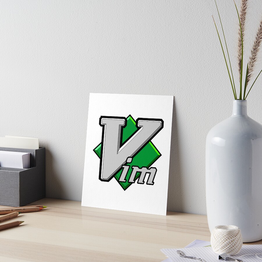 "Vim Official Logo (White background)" Art Board Print by hellkni9ht ...