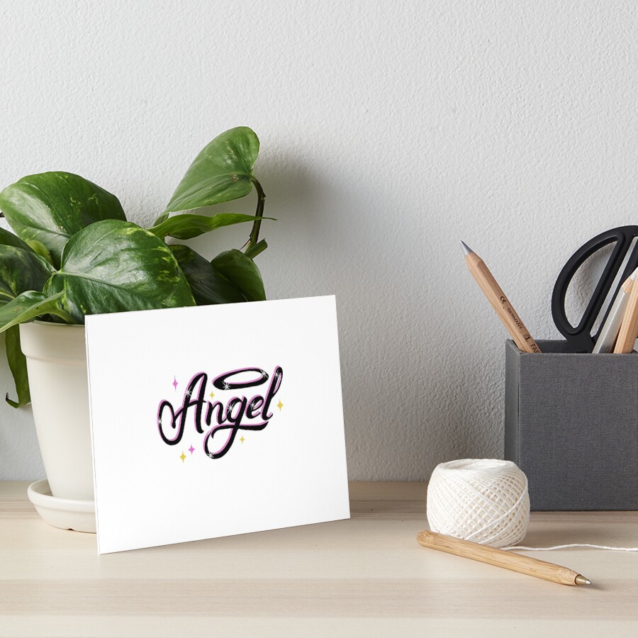 "Angel Word Logo" Art Board Print for Sale by fridars | Redbubble