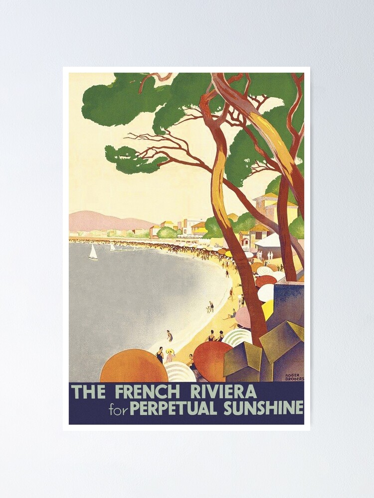 "French Riviera Vintage Travel Poster" Poster for Sale by vintagevivian ...