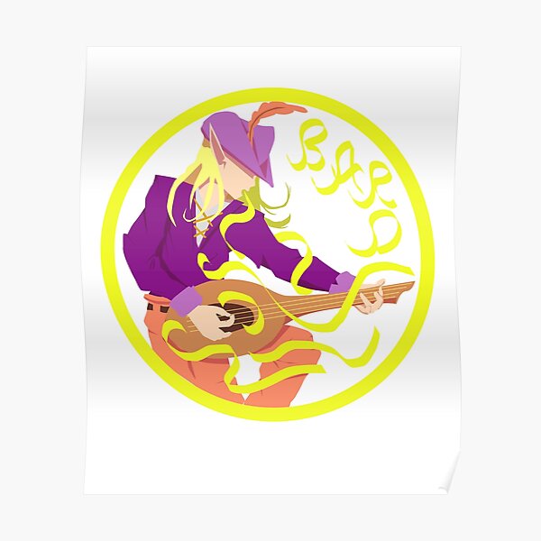 "bard class emblem" Poster for Sale by ClownMageMedia | Redbubble