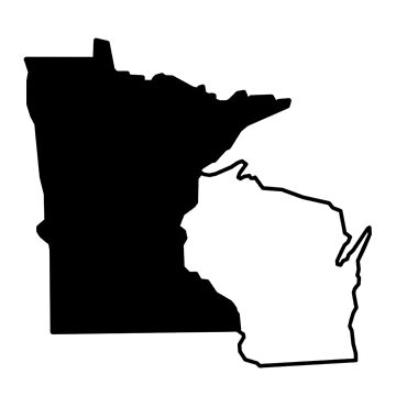"Minnesconsin Minnesota Wisconsin Sticker " Sticker for Sale by ...