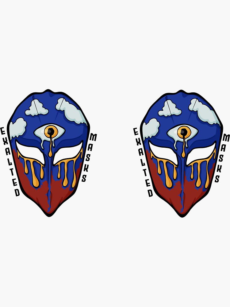 "Exalted Masks Logo" Sticker for Sale by Pigeonhands | Redbubble