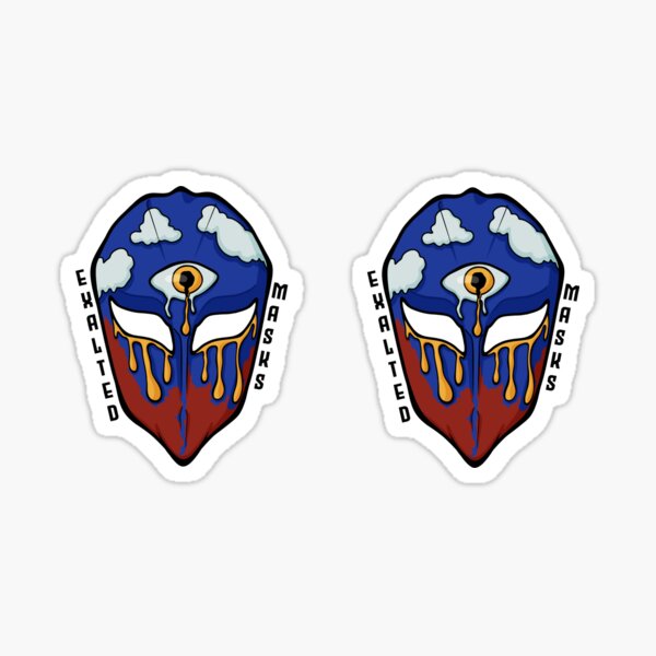 "Exalted Masks Logo" Sticker for Sale by Pigeonhands | Redbubble
