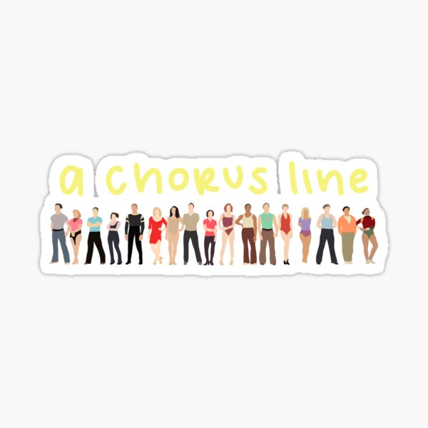 "A Chorus Line Silhouettes (With Title)" Sticker by theatrestore ...