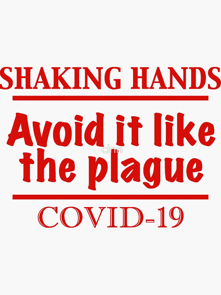 "COVID-19: Avoid It Like The Plague" Sticker by cinn | Redbubble