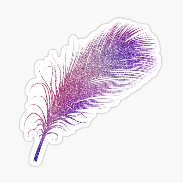 "Galaxy Glitter Feather" Sticker for Sale by WisdomInspired | Redbubble