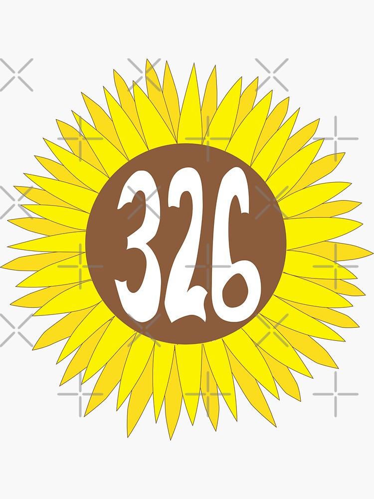 "Hand Drawn Ohio Sunflower 326 Area Code" Sticker for Sale by itsrturn ...