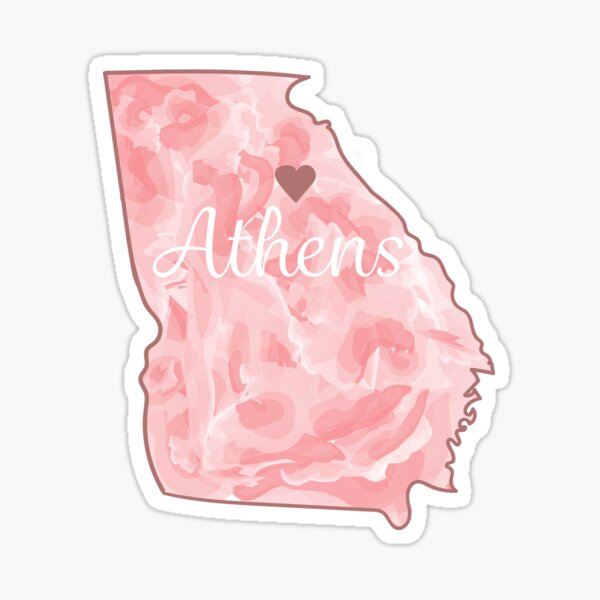 "Athens Georgia State Sticker" Sticker for Sale by rcharvey517 | Redbubble