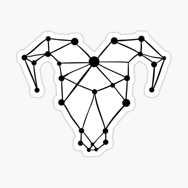 "Cool aries zodiac sign stars" Sticker for Sale by Diev | Redbubble