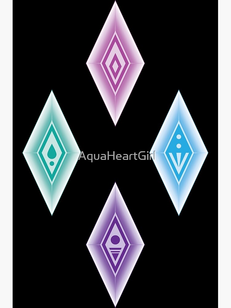 "Frozen Four Elements" Poster for Sale by AquaHeartGirl | Redbubble