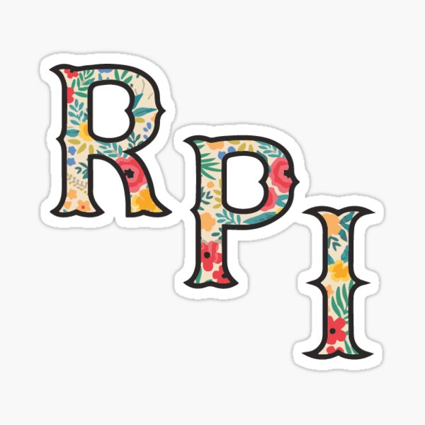 "RPI Floral Logo" Sticker for Sale by swissxcheese | Redbubble
