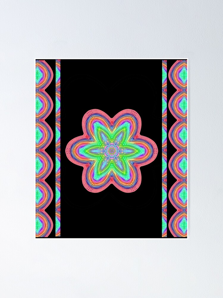 "Anishinaabe Floral 1 Melon" Poster for Sale by KarenDeLeary | Redbubble