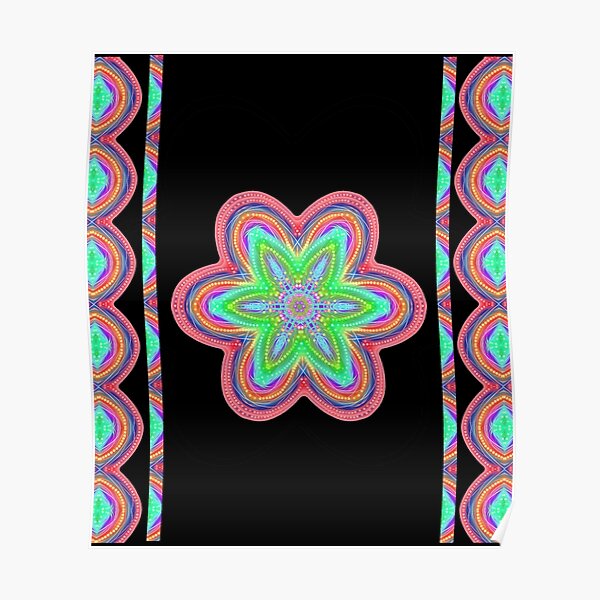 "Anishinaabe Floral 1 Melon" Poster for Sale by KarenDeLeary | Redbubble