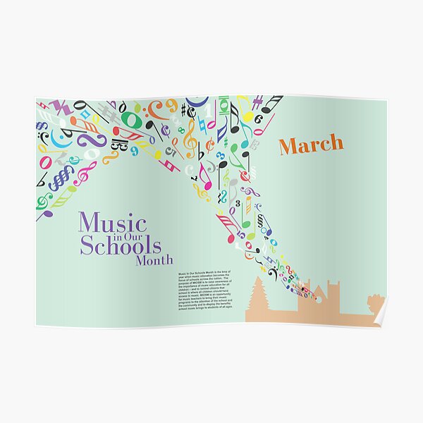 "March - Music in Our Schools Month" Poster for Sale by KRPace | Redbubble