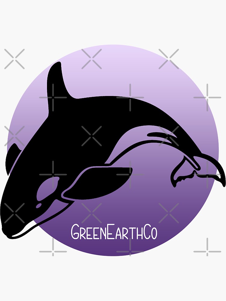 "Shark Circle" Sticker for Sale by GreenEarthCo | Redbubble
