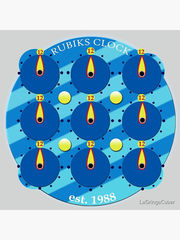 "Rubiks Clock WCA Classic Design" Clock for Sale by LaGringaCuber ...