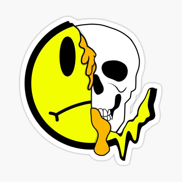 "Melty Smiley Face" Sticker by GooE | Redbubble
