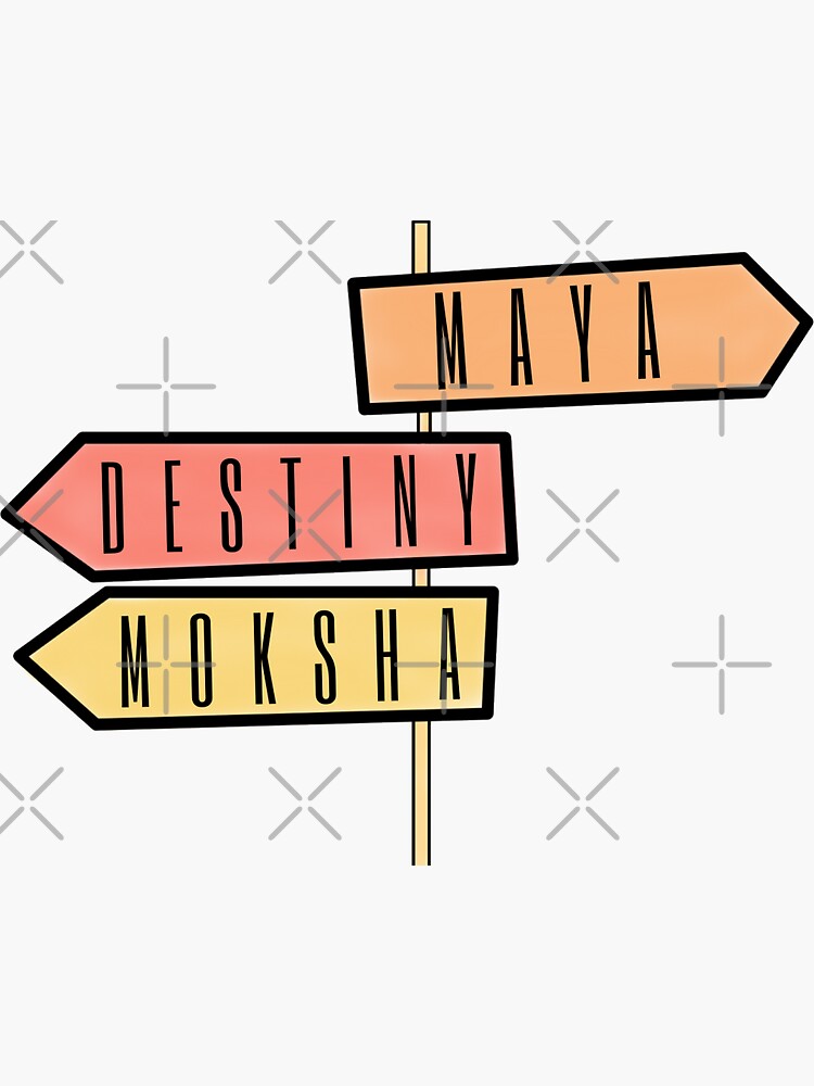 "Maya, Destiny, Moksha" Sticker for Sale by Krisnapatel | Redbubble