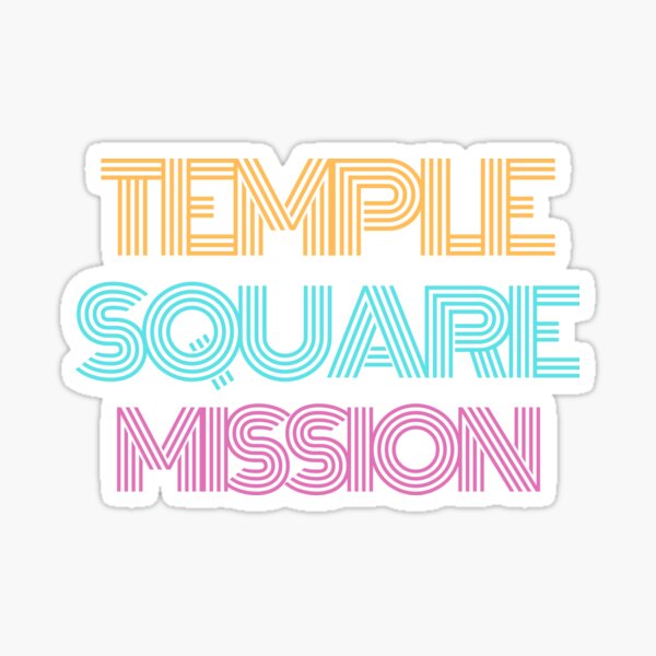 "Retro Temple Square Mission" Sticker by sistersmerch | Redbubble