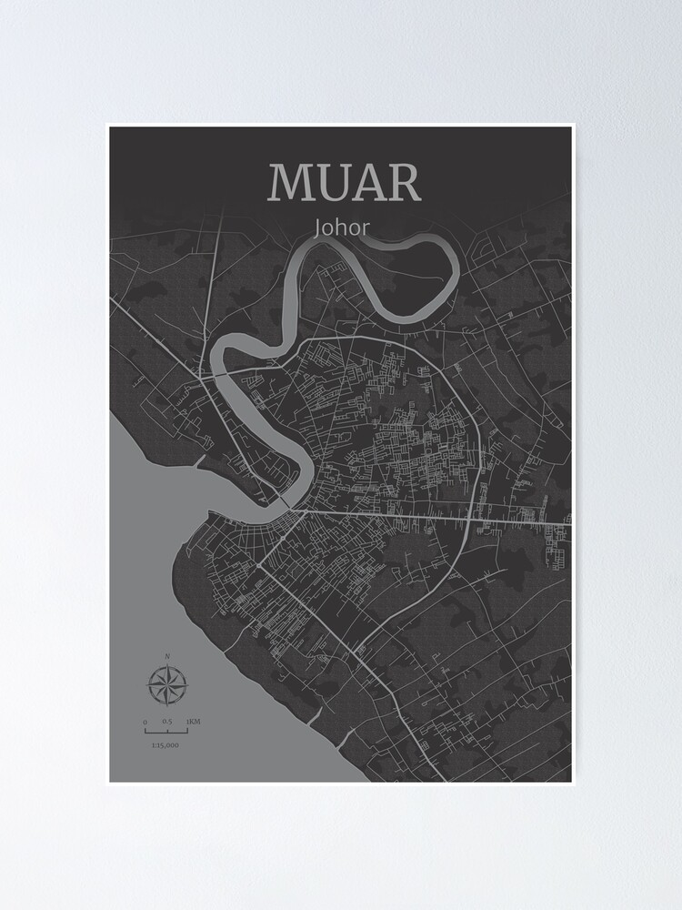 "Muar Malaysia City Map Art Deco" Poster for Sale by localprideart ...
