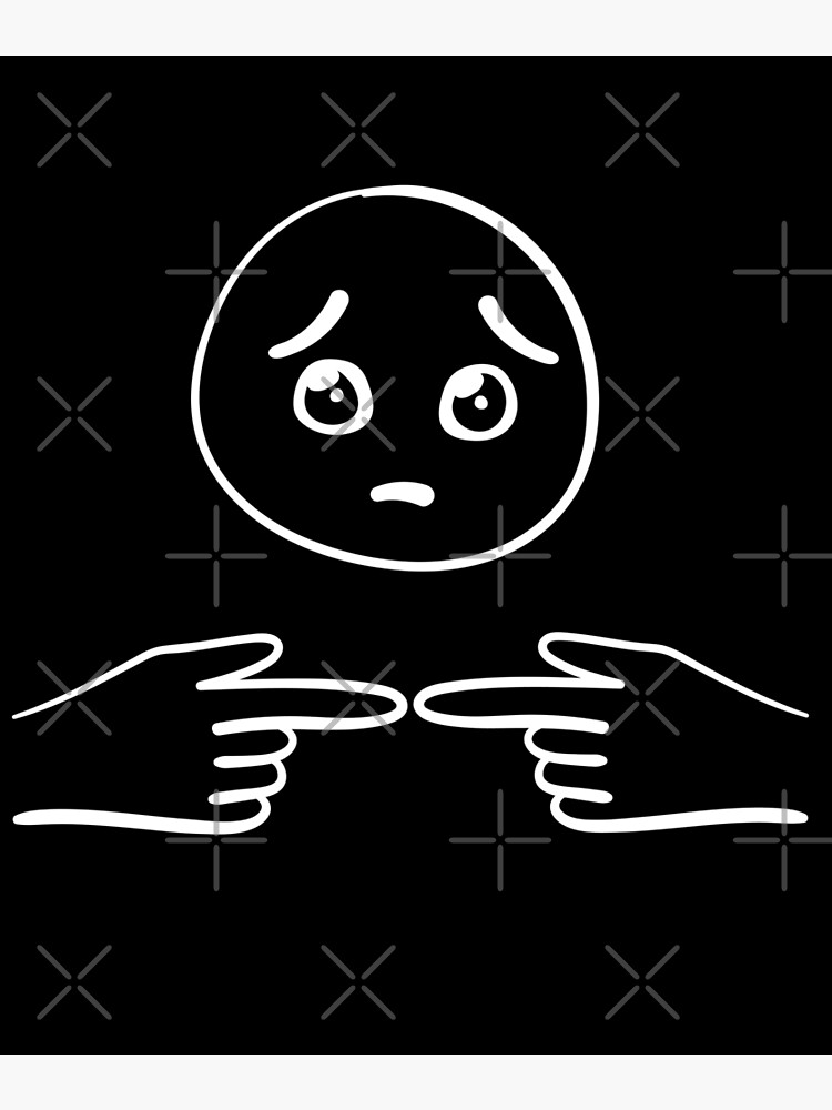 "Shy Fingers and a Shy Face" Poster for Sale by Good-Find | Redbubble