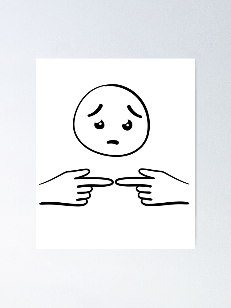 "Shy Fingers and a Shy Face" Poster by Good-Find | Redbubble