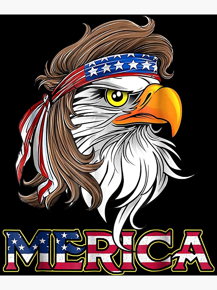 "Eagle Mullet - 4th of July American Flag Merica USA" Photographic ...