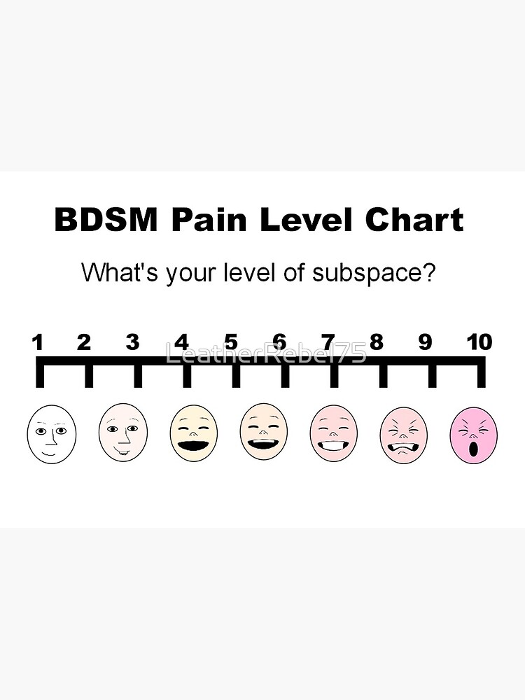 "BDSM Pain Level Chart" Greeting Card for Sale by LeatherRebel75 ...