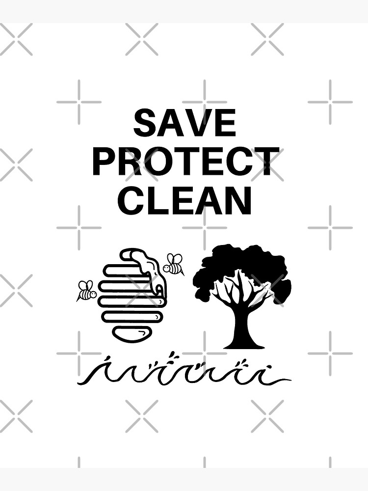 "Save Protect Clean" Mounted Print for Sale by RIVEofficial | Redbubble