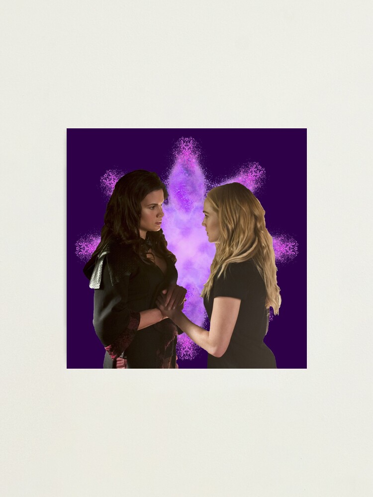 Nyssa Al Ghul And Sara Lance Purple Background Photographic Print For Sale By Dutchchu Redbubble
