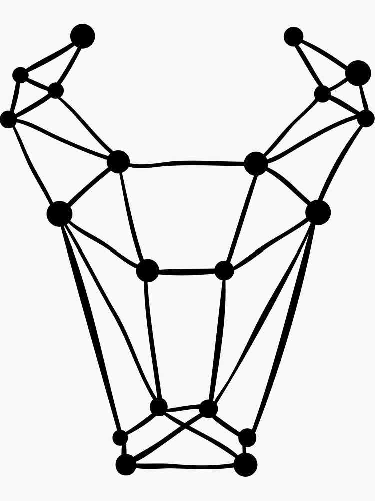 "Cool taurus zodiac sign stars" Sticker for Sale by Diev | Redbubble