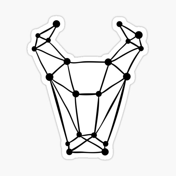 "Cool taurus zodiac sign stars" Sticker for Sale by Diev | Redbubble