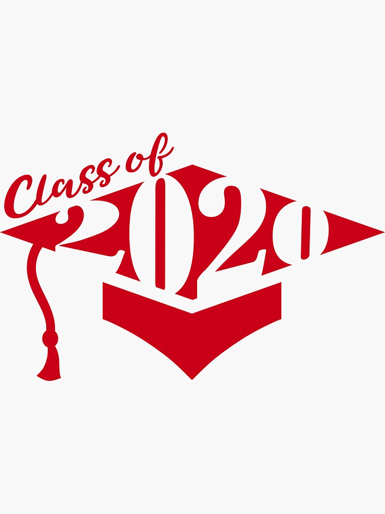 "Class of 2020 Graduation Cap with tassel, grad 2020 hat" Sticker for ...