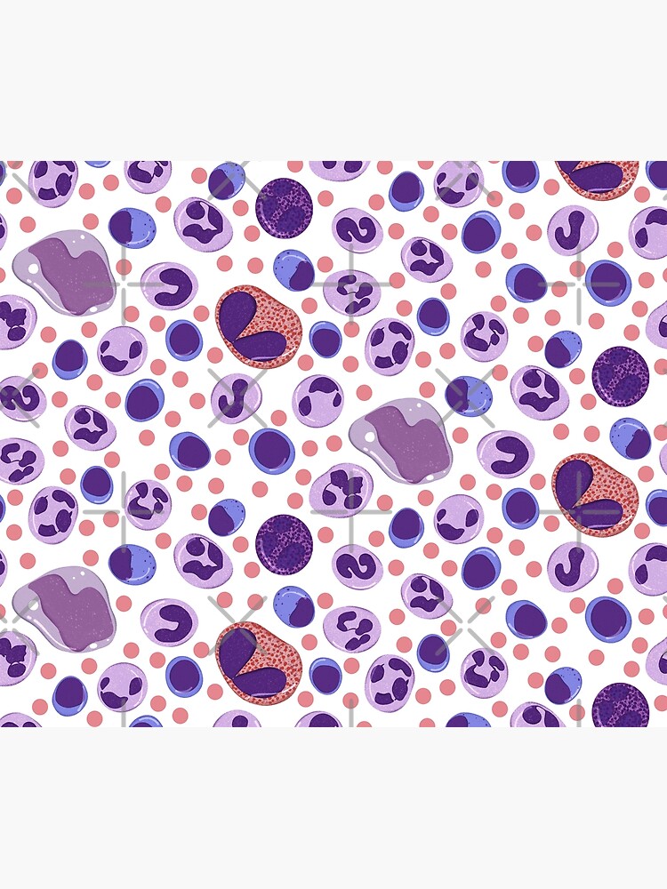 "Large White Blood Cell Pattern" Shower Curtain by Lindsey23art | Redbubble
