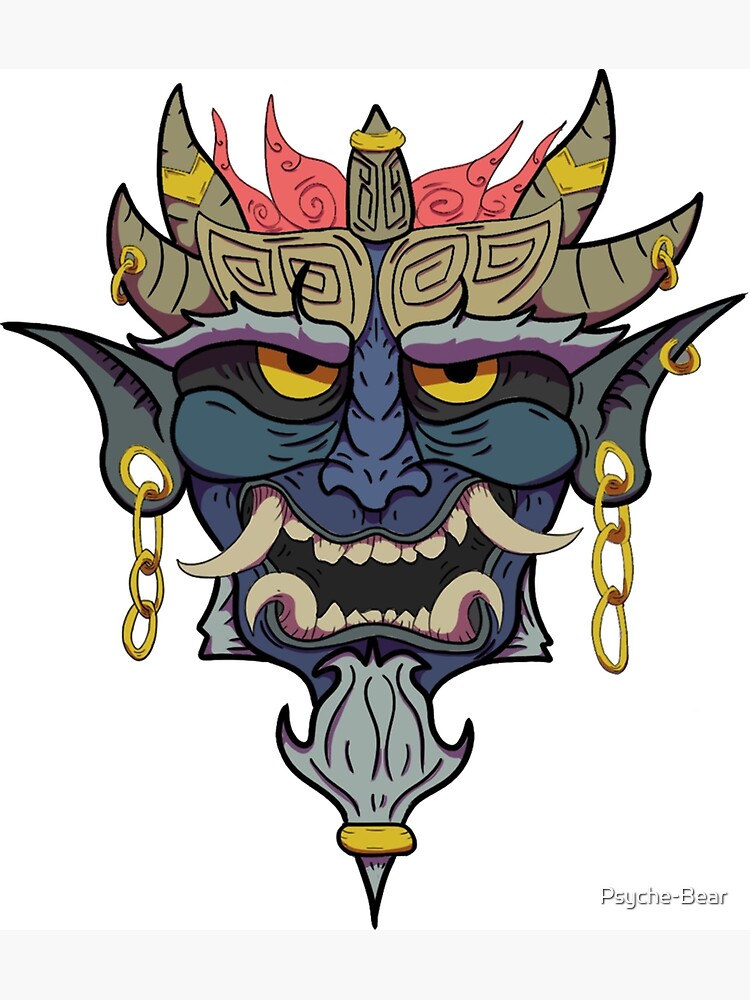 "Oni Head" Poster by Psyche-Bear | Redbubble