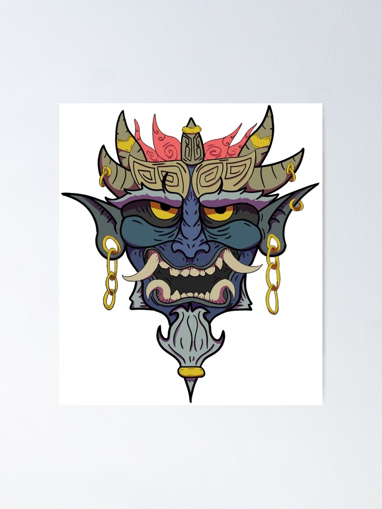 "Oni Head" Poster by Psyche-Bear | Redbubble