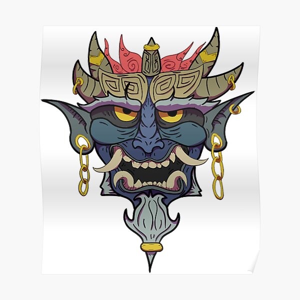 "Oni Head" Poster by Psyche-Bear | Redbubble