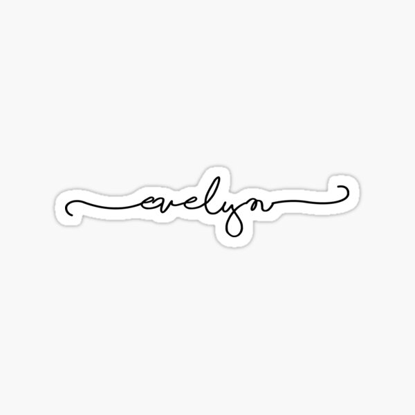 "EVELYN " Sticker for Sale by Giada | Redbubble